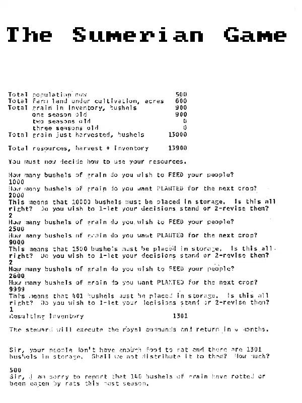 Buy The Sumerian Game (1964) key for the best price 🏷️ | GameScribe